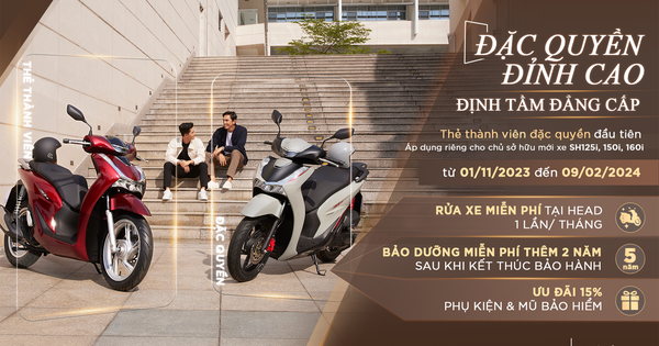 Honda phát hành thẻ đặc quyền cho khách mua xe tay ga SH160i, 150i, 125i